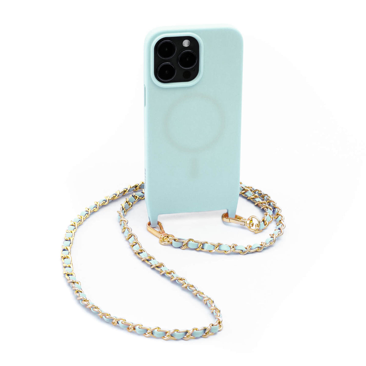 Monarch Crossbody MagSafe Phone Case with Chain for iPhone 14 Pro Blue ...