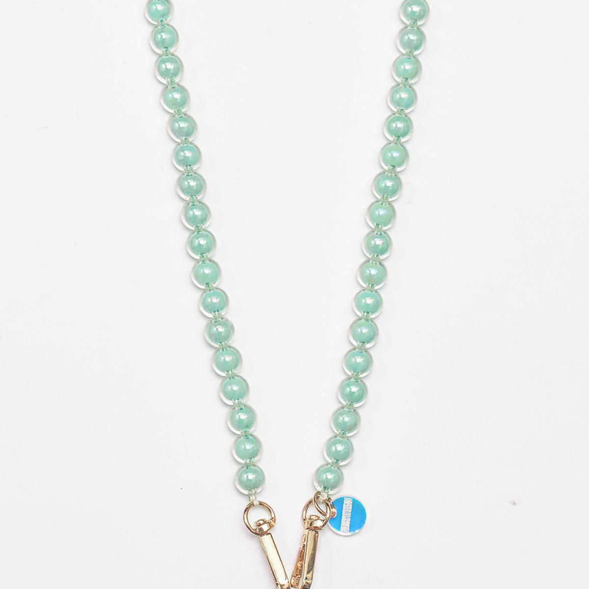 Bryten Clara Crossbody Bubble Beads Phone Strap in Robin Egg Mint